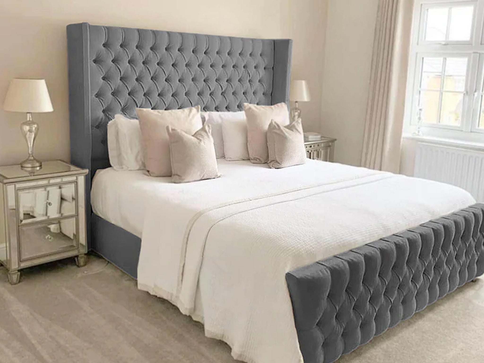 Ethereal Wingback Bed Frame