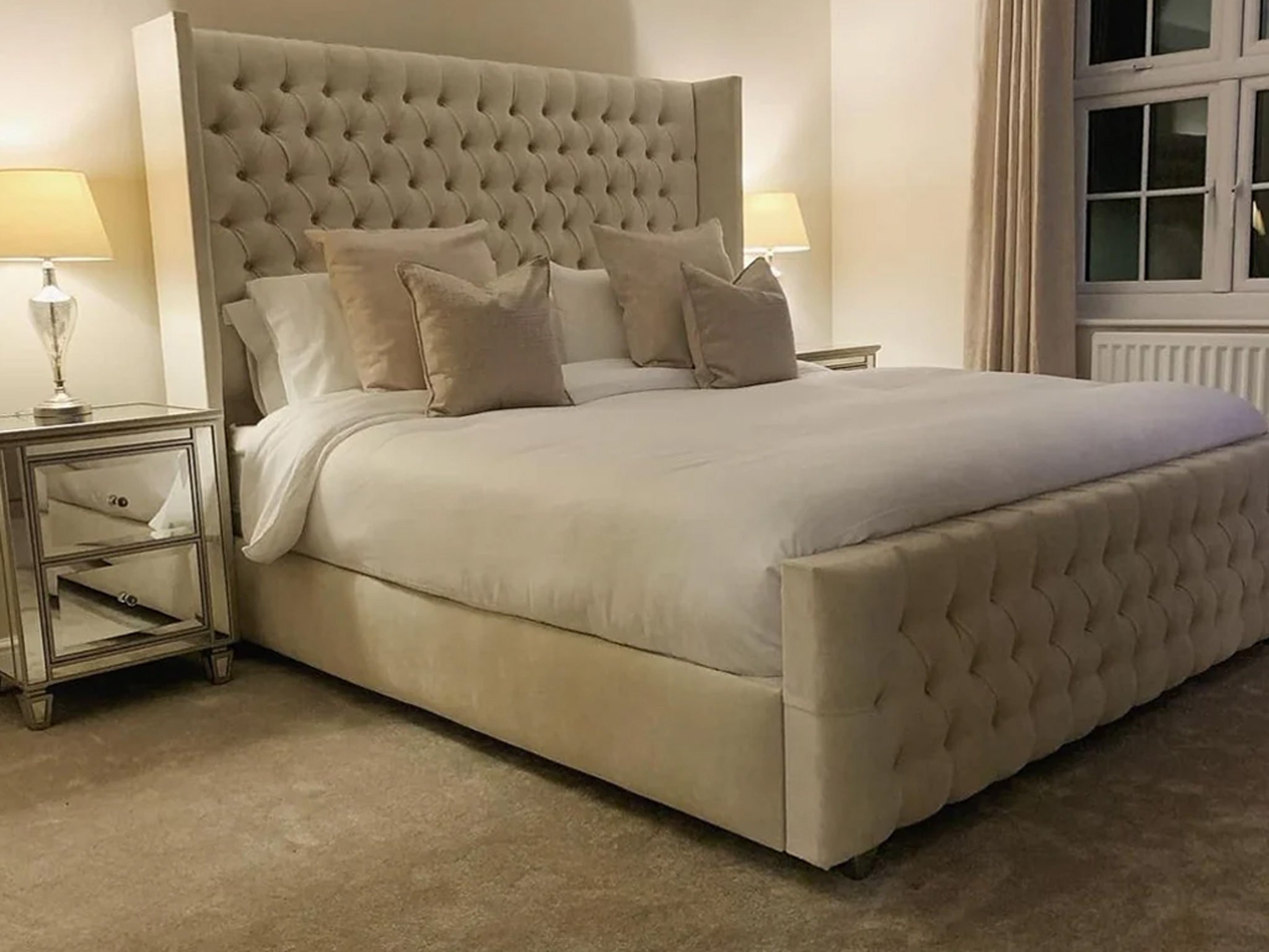 Ethereal Wingback Bed Frame