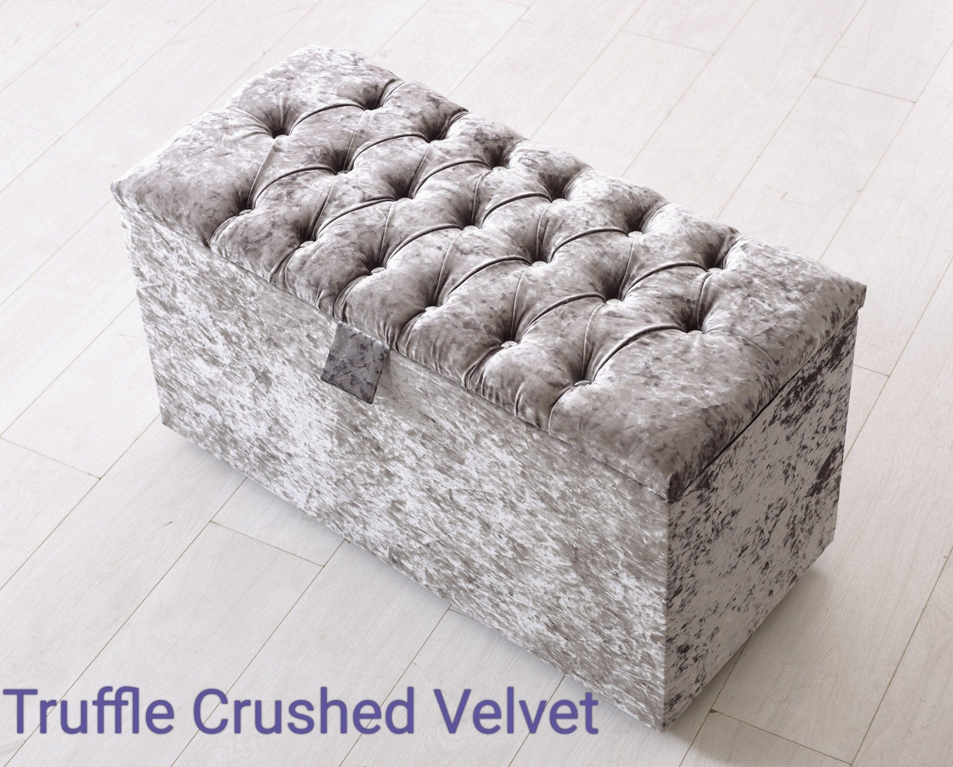 Ottoman Storage Box Upholstered Pouffe