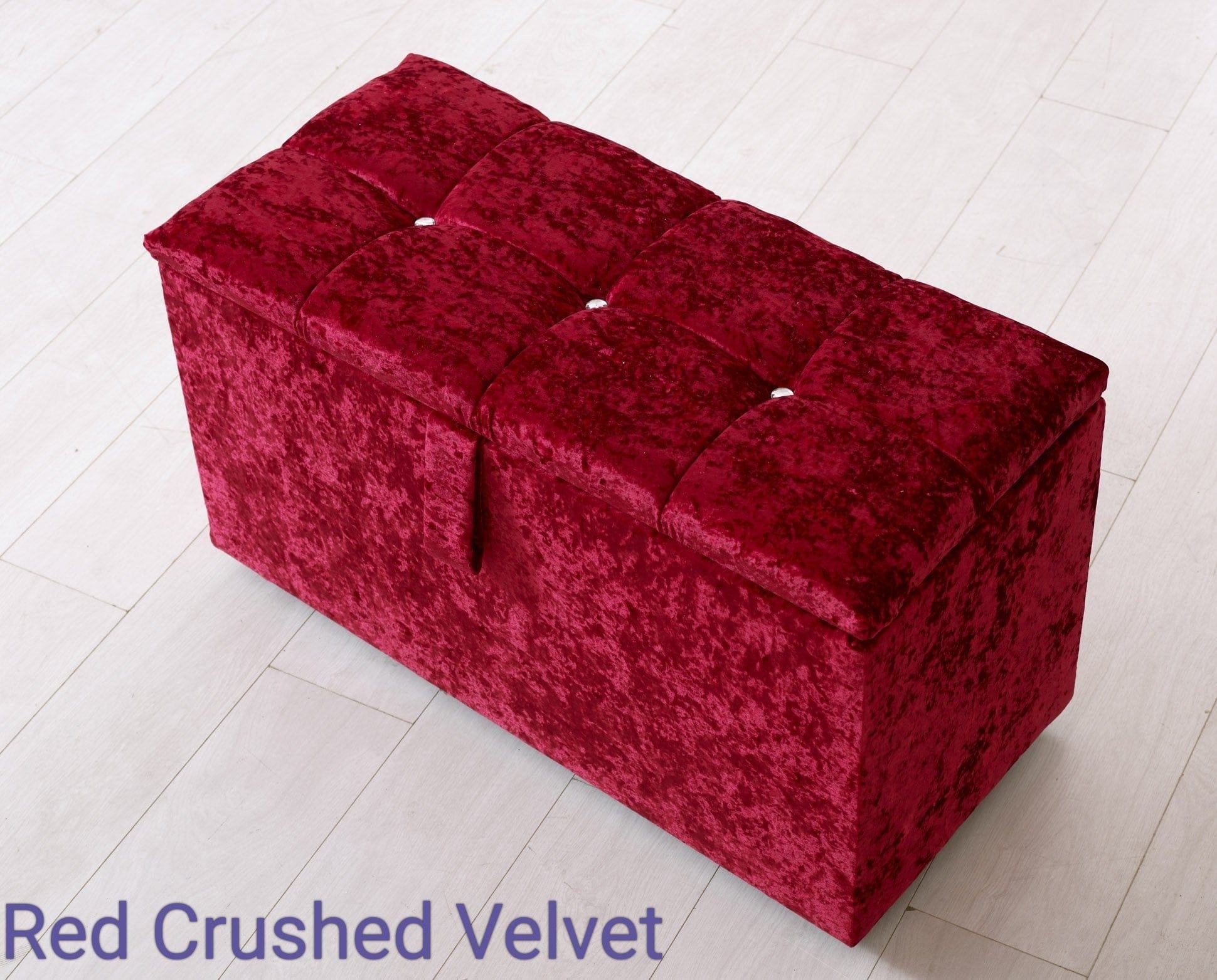 Ottoman Storage Box Upholstered Pouffe